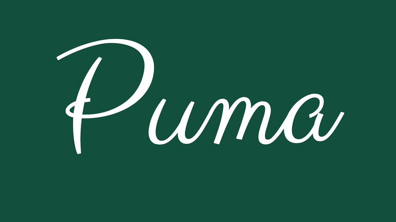 Learn how to Sign the Name Puma Stylishly in Cursive Writing - YouTube