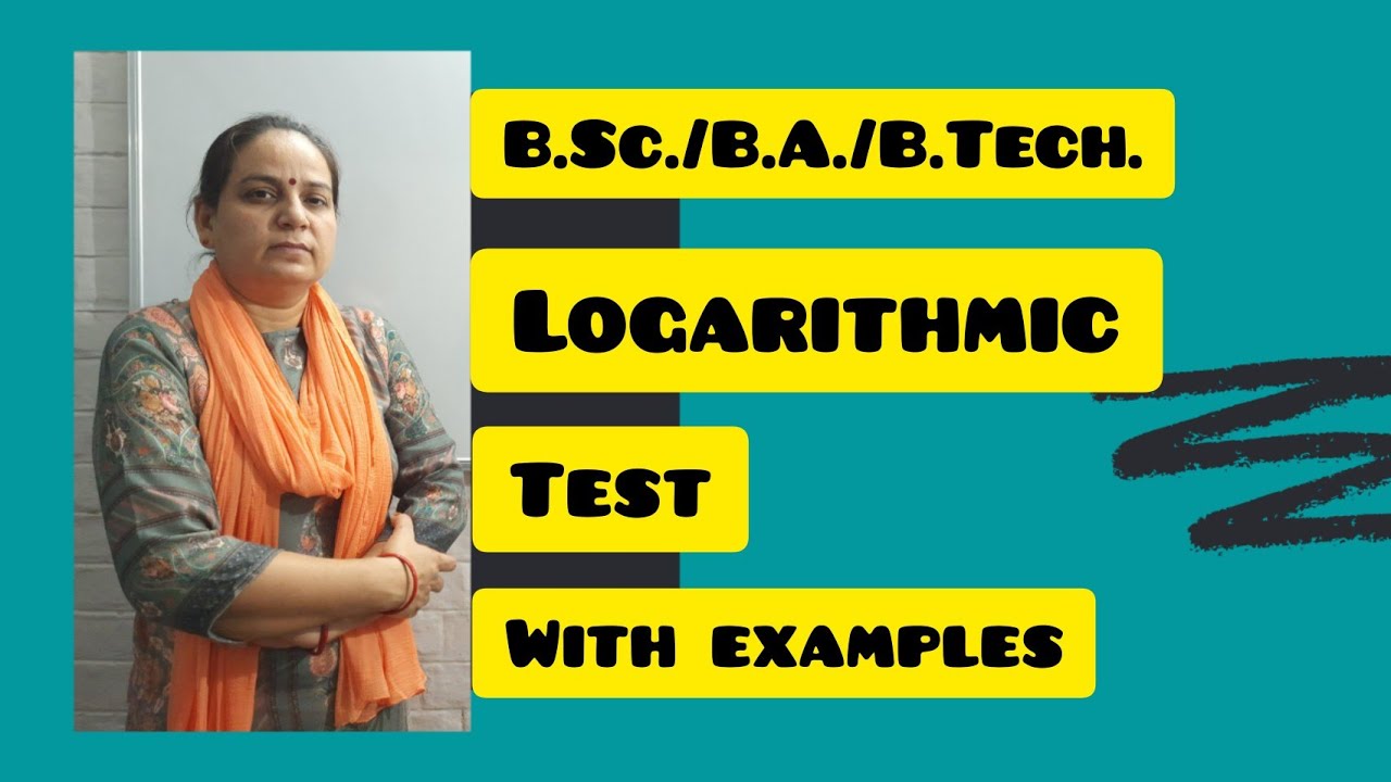 Logarithmic Test for convergence | B.Sc./B.A./B.Tech. / M.Sc. | 10 AM ...