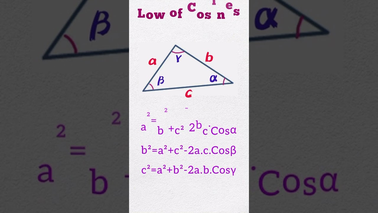 low of cosines | Math | trigonometry | #shorts - YouTube