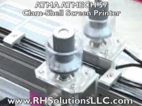 ATMA ATMECH 57 Clam-Shell Screen Printer - YouTube