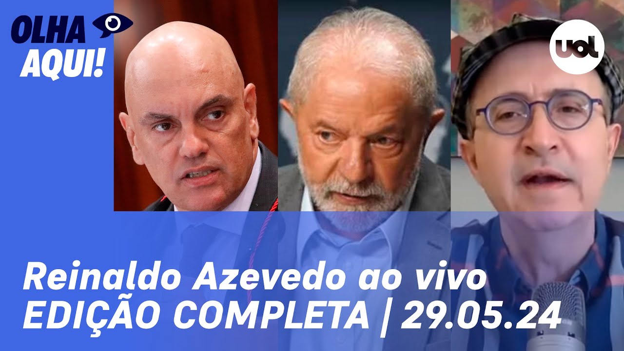 Reinaldo Azevedo ao vivo: Lula e embaixador em Israel, Datafolha em SP, Moraes e+| Olha Aqui ...