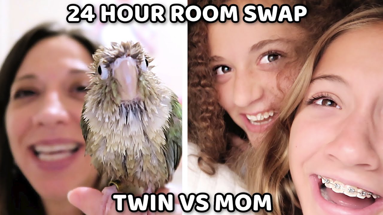 24 Hours Overnight Room Swap Twins Vs Mom Youtube