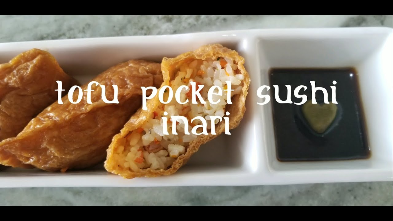 Tofu pocket sushi - inari (유부초밥) [油豆腐壽司] - YouTube