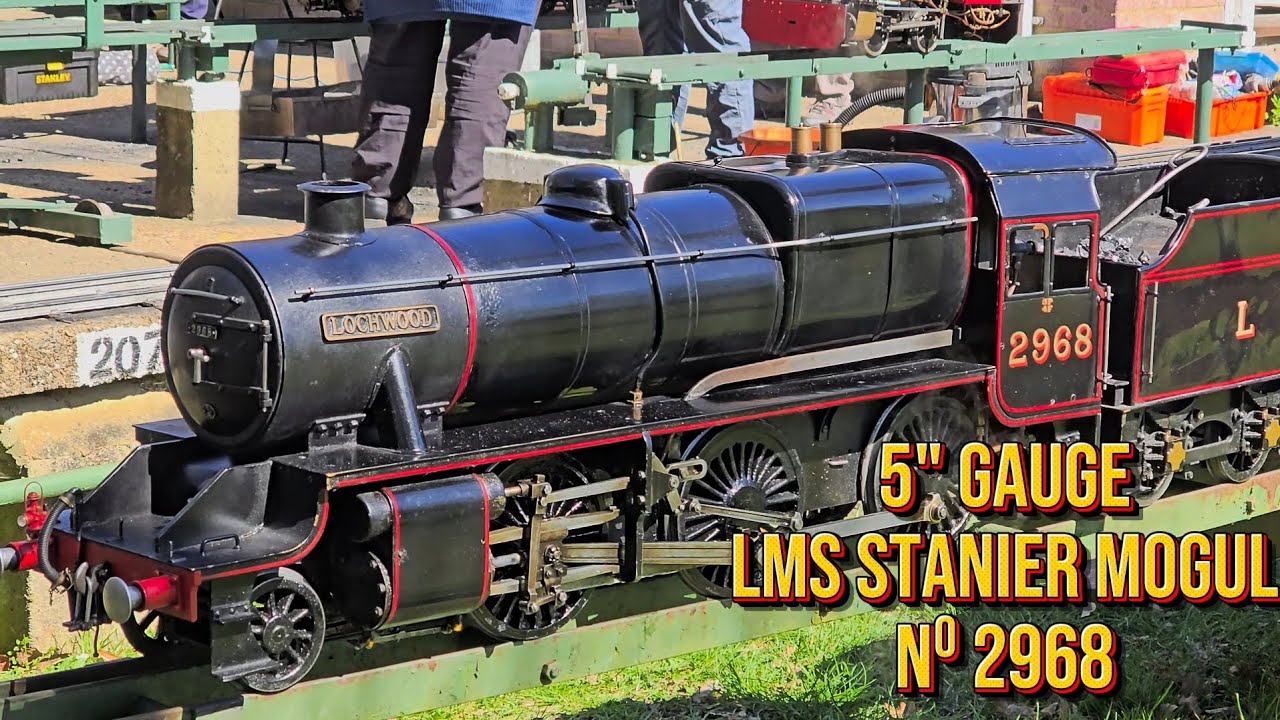 5" LMS Stanier Mogul At Maidstone Model Engineering Society - YouTube