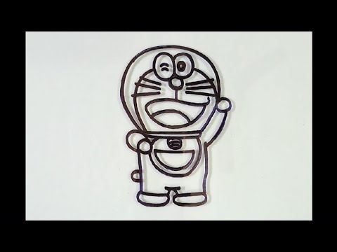 glass painting doraemon | glass painting | how to draw doraemon ...