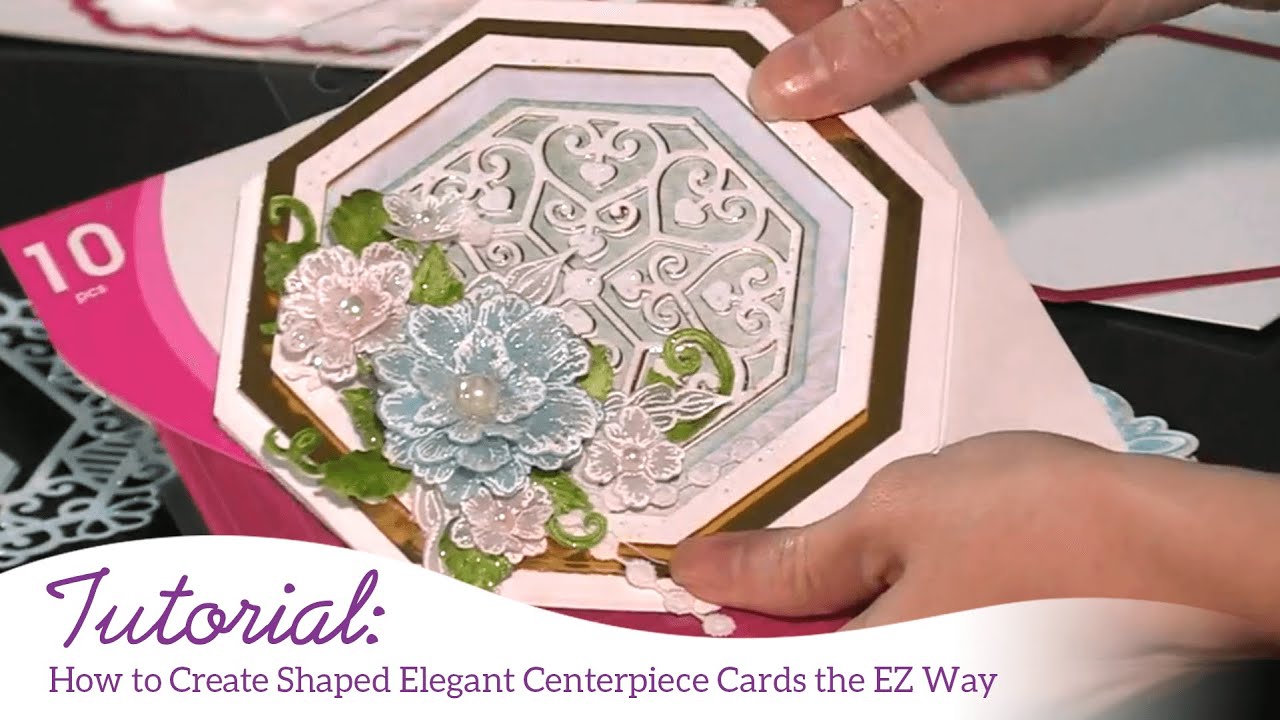 How to Create Shaped Elegant Centerpiece Cards the EZ Way - YouTube