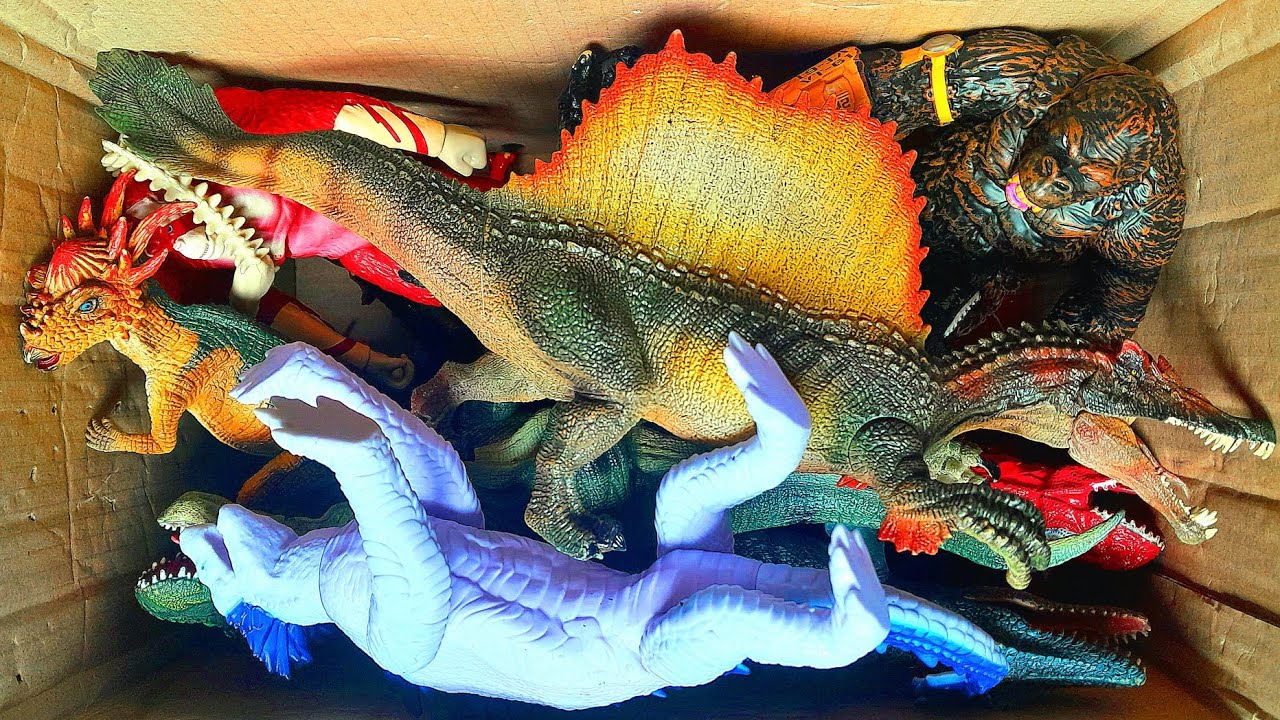 Unboxing Review ASMR Jurassic World Colorful Dinosaur Tirex, Spinosaur ...