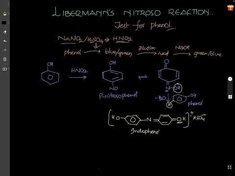 Lieberman nitroso reaction - YouTube