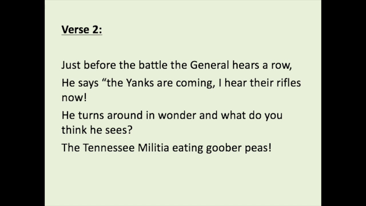 Goober Peas Vocal - YouTube