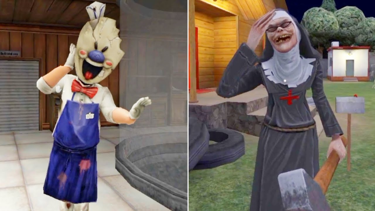 Ice Scream 8 Dizzy Rod VS Dizzy Evil Nun - YouTube