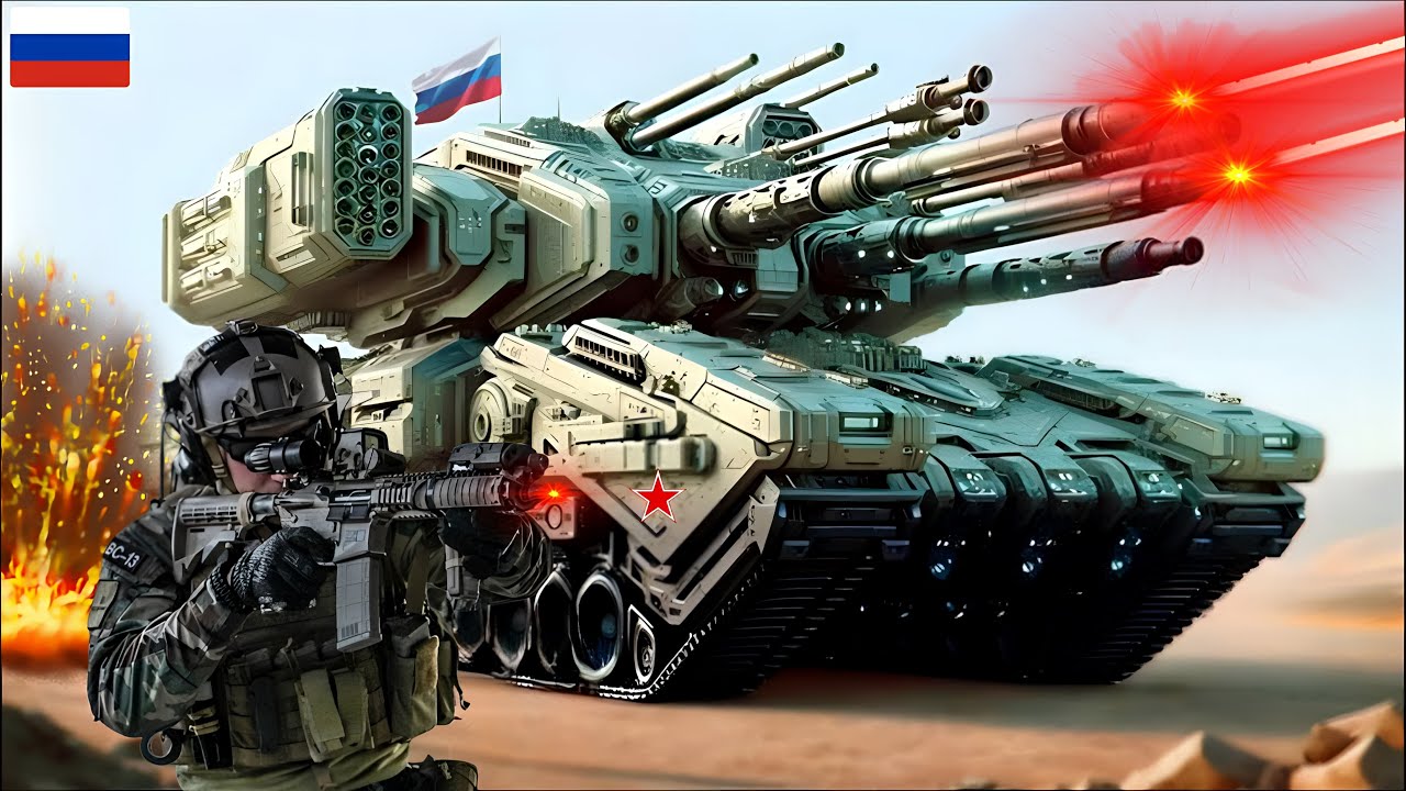 Amazing! Russia's Super Advanced Giant Tank Destroys NATO Military Base ...