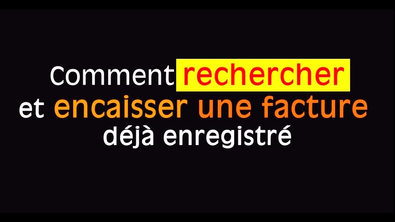 Mon Pressing, Comment rechercher et encaisser une facture - YouTube
