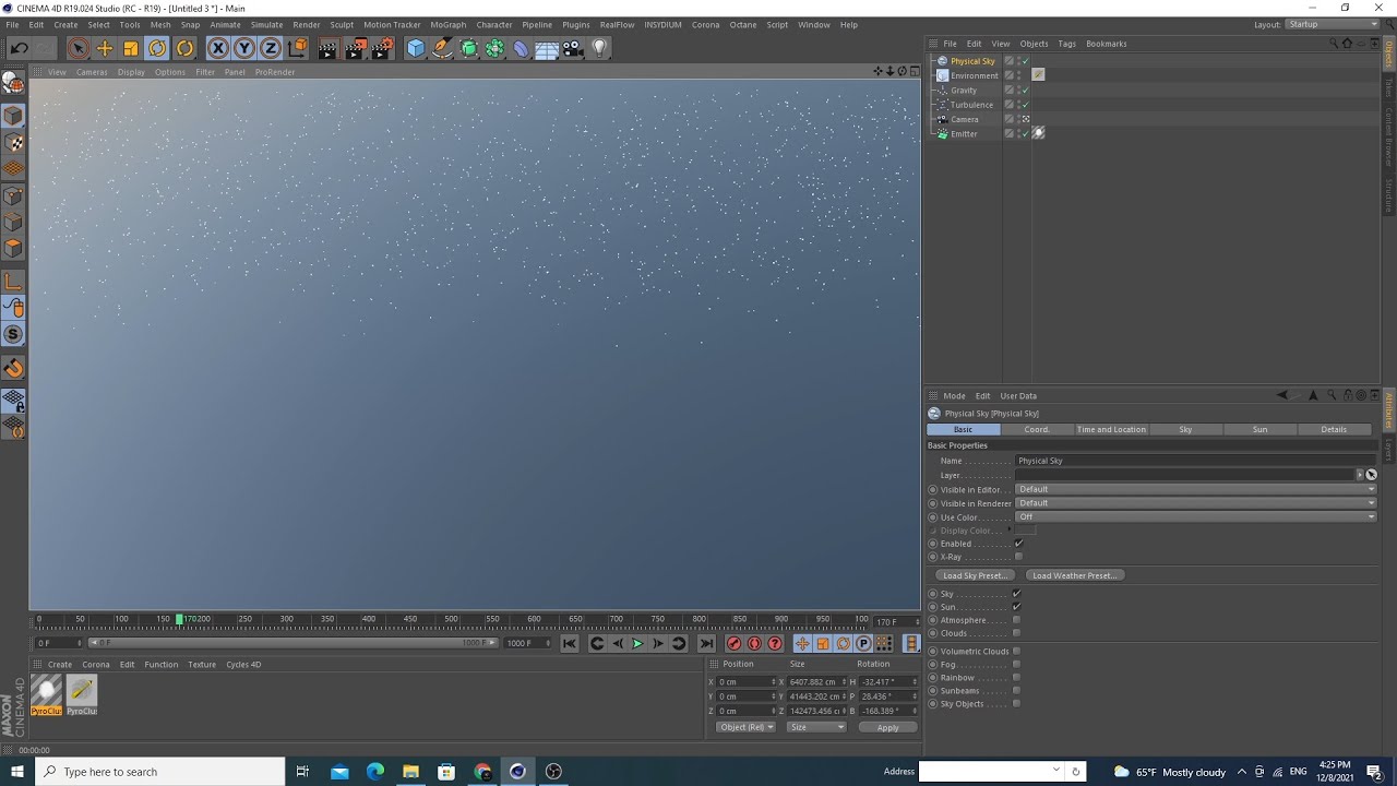 Snow Fall Cinema 4D Tutorial - YouTube