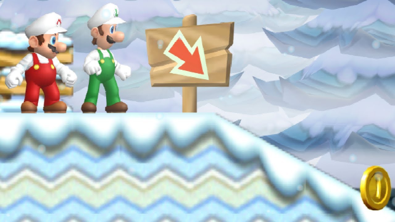 New Super Mario Bros. Wii Winter Land - Walkthrough - #01 - YouTube