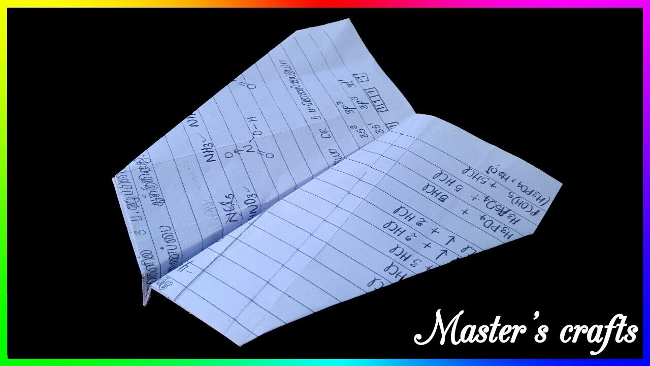 Superb Flying Paper Glider | Origami Glider | How To Make | Master's ...