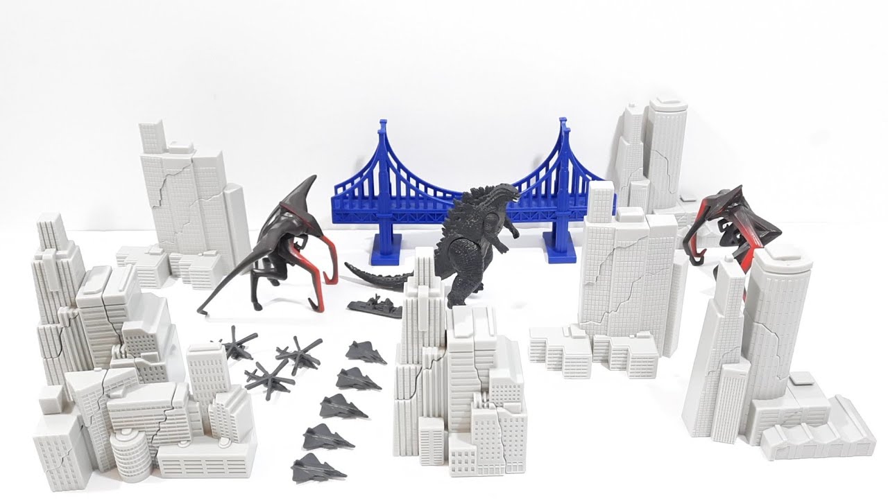 Godzilla 2014 Bandai Pack Of Destruction Muto's and Godzilla Figure ...
