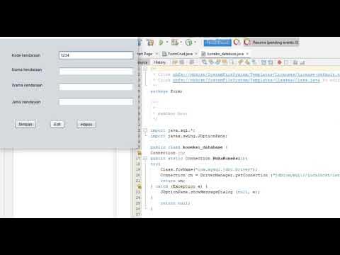 Uts Pemograman II, Cara Menyimpan data kedalam database menggunakan java Netbeans. - YouTube
