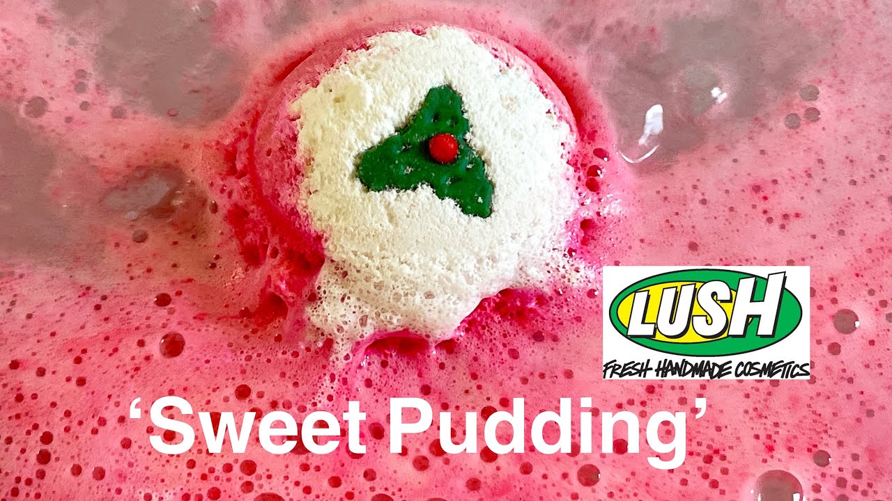Lush Christmas 2022 ‘Sweet Pudding’ bath bomb Demo - YouTube