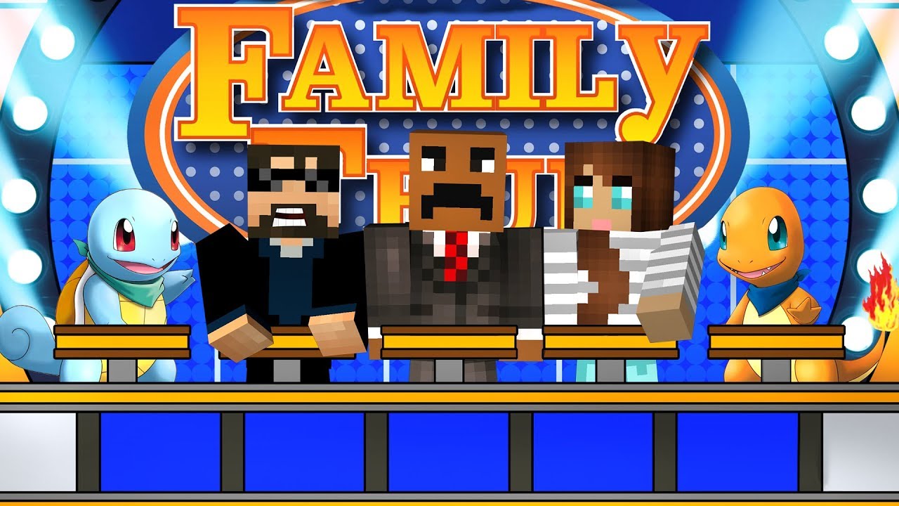 Would You *DATE* a POKEMON?!? 1v1! FAMILY FEUD! in Minecraft! - YouTube