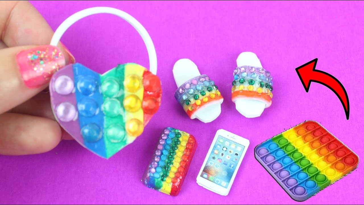 DIY MINIATURE POP IT DOLL CRAFTS - YouTube