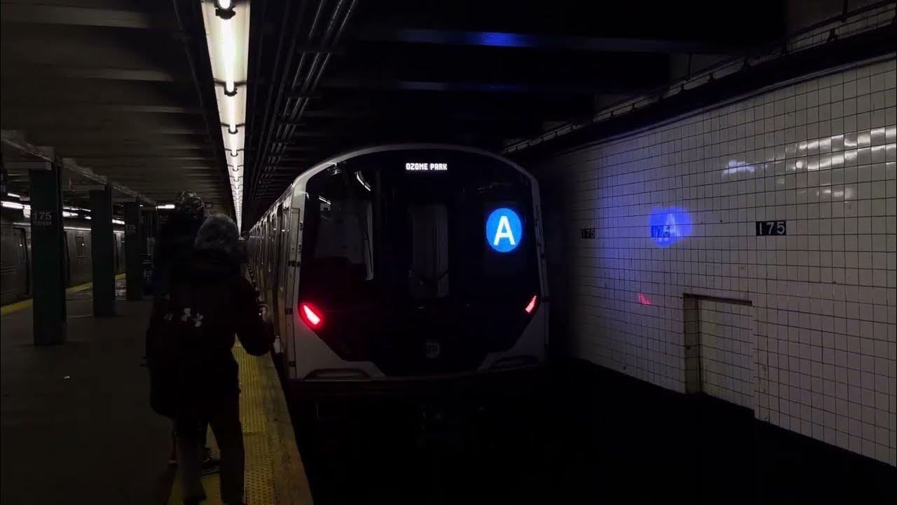MTA NYCT Subway | Lefferts Blvd Bound R211A (A) Train Arriving At 175th Street - YouTube