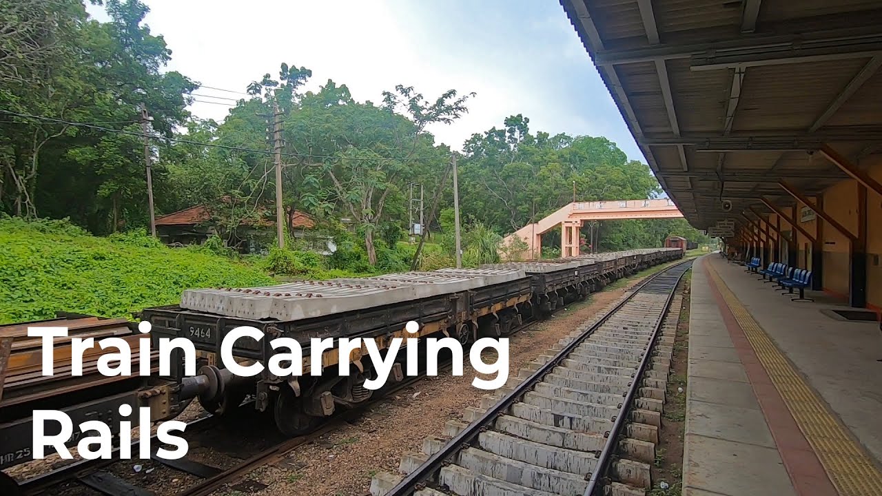 Train Carrying Rails in Sri Lanka Railways - YouTube