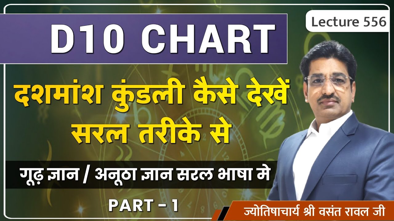 D10 chart#डी१० चार्ट#दशमांश कुंडली कैसे जाती हे#Dashmansh Kundali PART ...