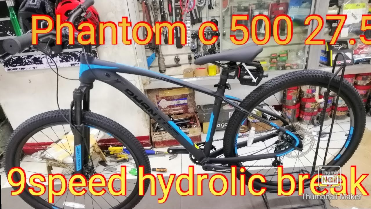 Phantom c 500 27.5 9speed (1x9) hydrolic break bike check - YouTube