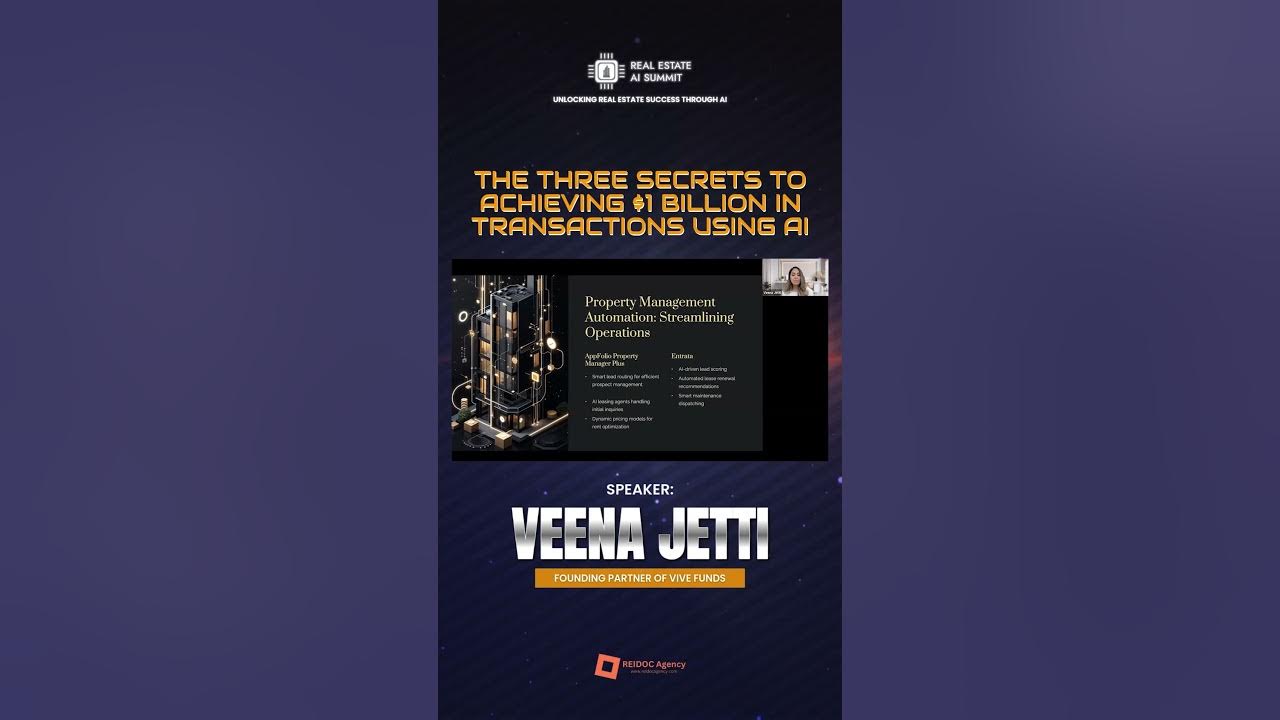 The THREE Secrets to Achieving $1 Billion in Transactions Using AI | Veena Jetti - YouTube