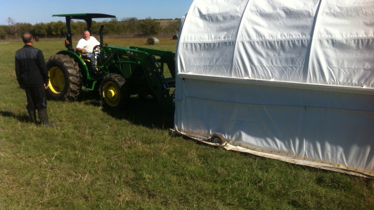 Moving The Chicken Tractor - YouTube