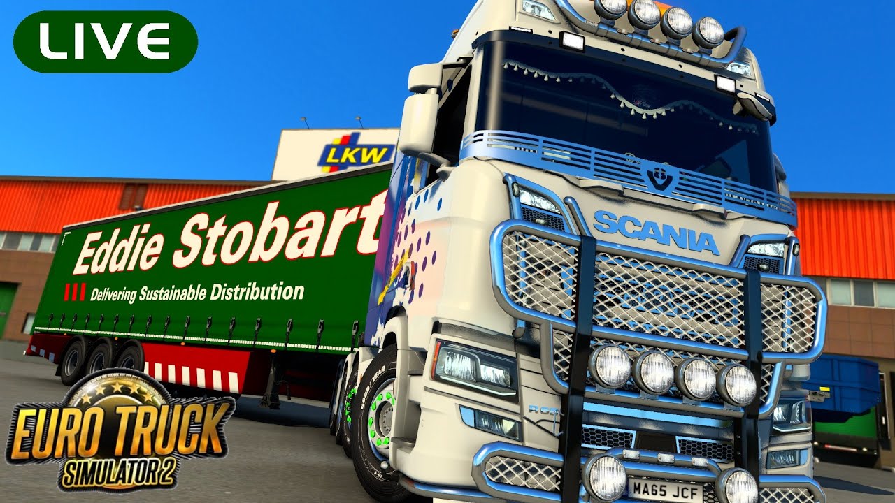 Live: Euro Truck Simulator 2 (ETS2) Pounding some tarmac back home in ...