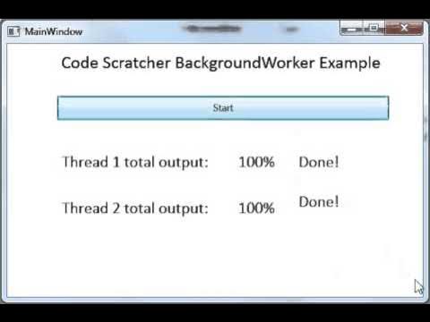 WPF Multithreading Backgroundworker - YouTube