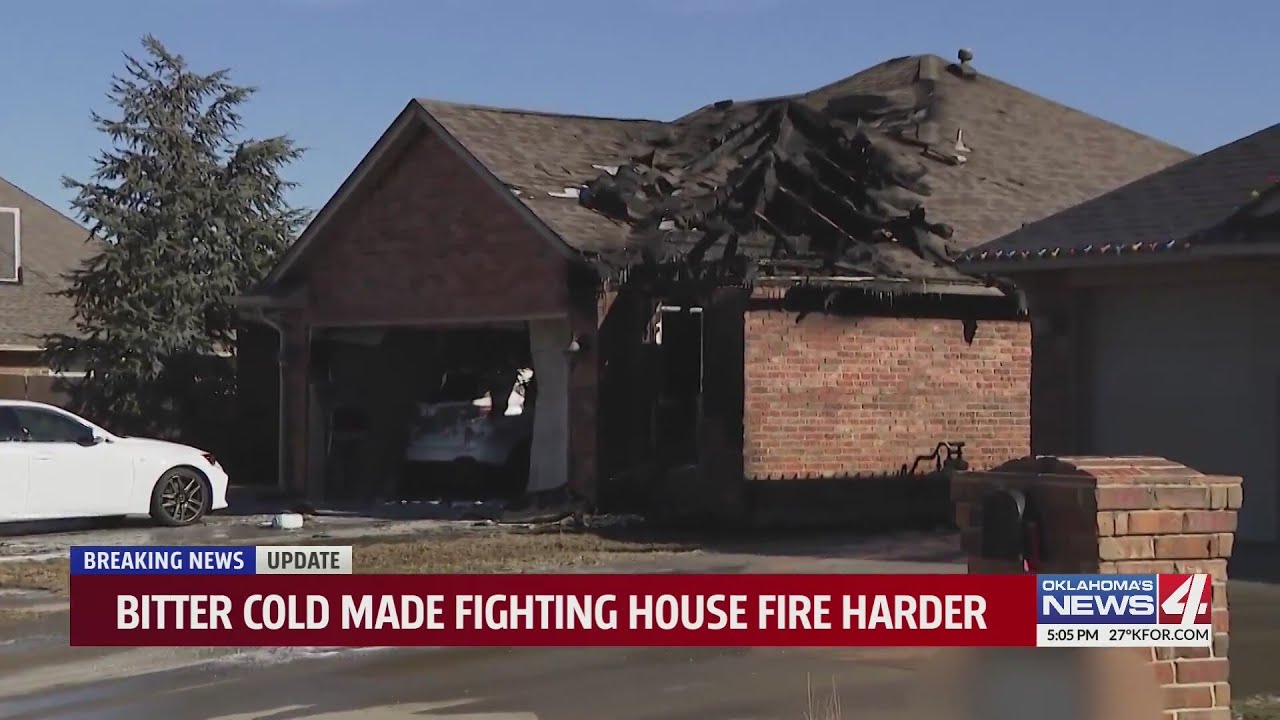 Bitter cold made fighting house fire harder - YouTube