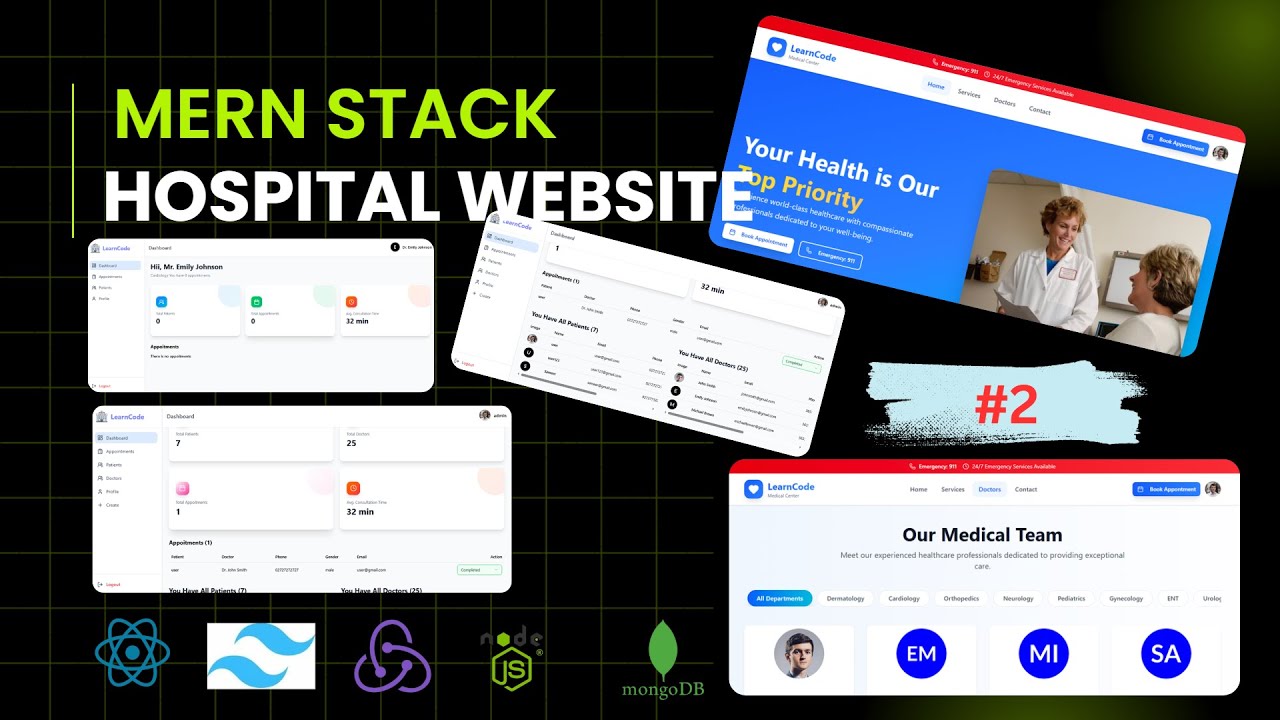 Mern Stack Hospital Website #2 in Reactjs || Nodejs || Expressjs ...