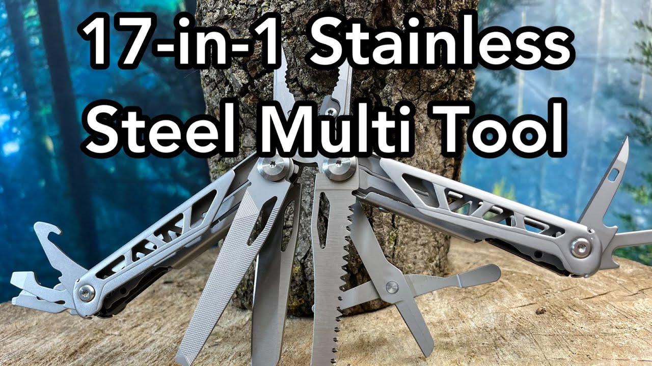PERWIN 17-in-1 Stainless Steel Multi Tool - YouTube