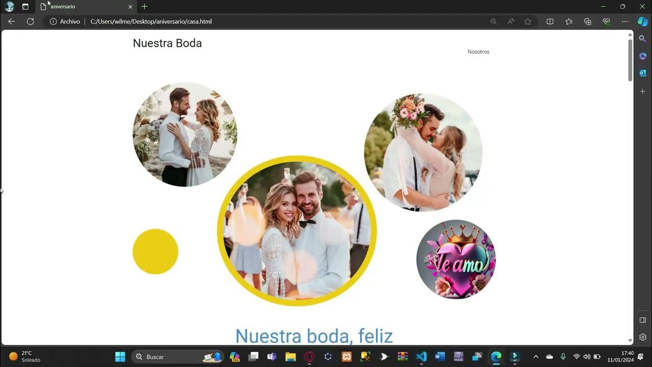 Nuestra-Boda (html, css, js, ajax) - YouTube
