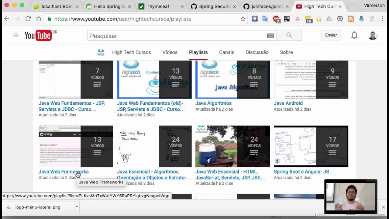 Java Web Frameworks com Spring Boot - Aula 08 parte 01 - YouTube