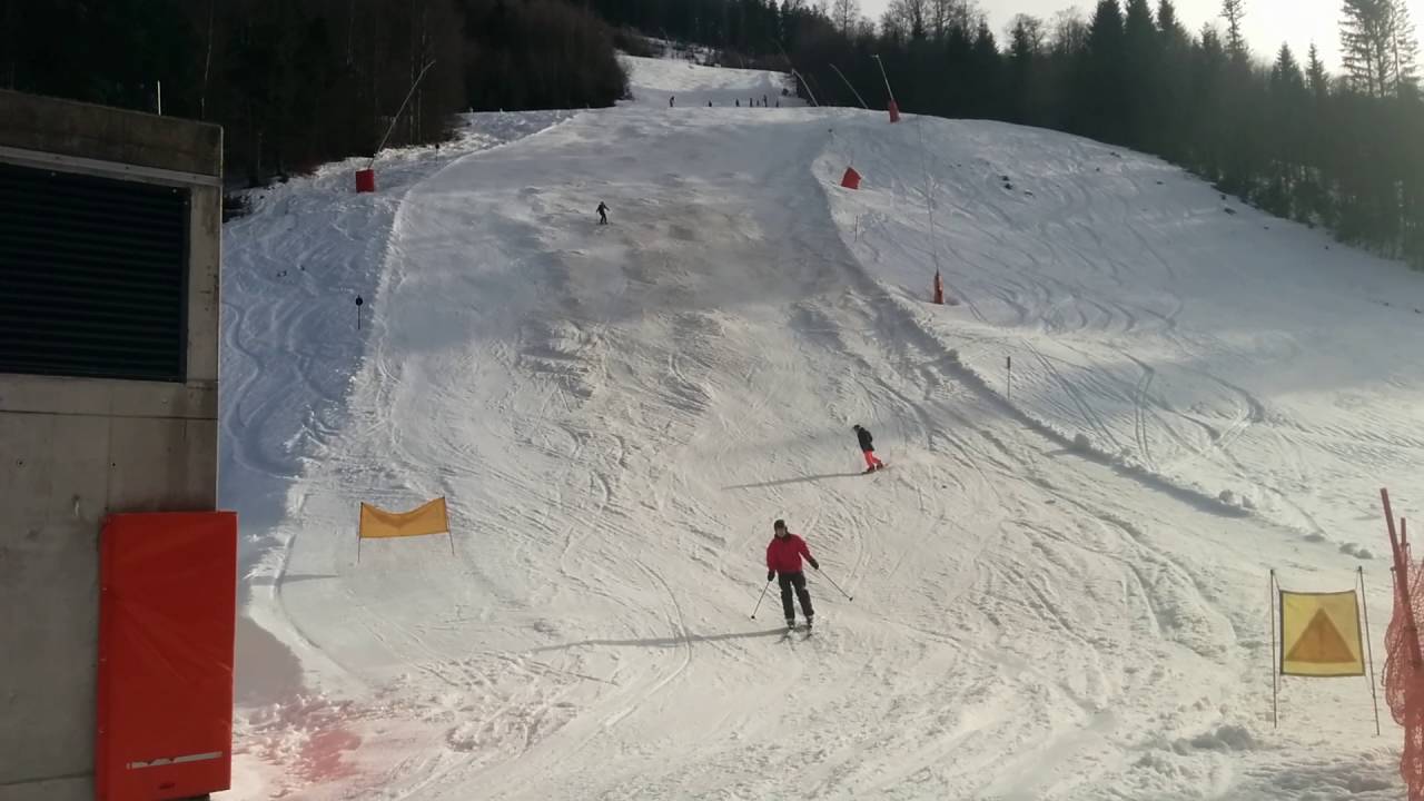 Snowboarding black slope - YouTube