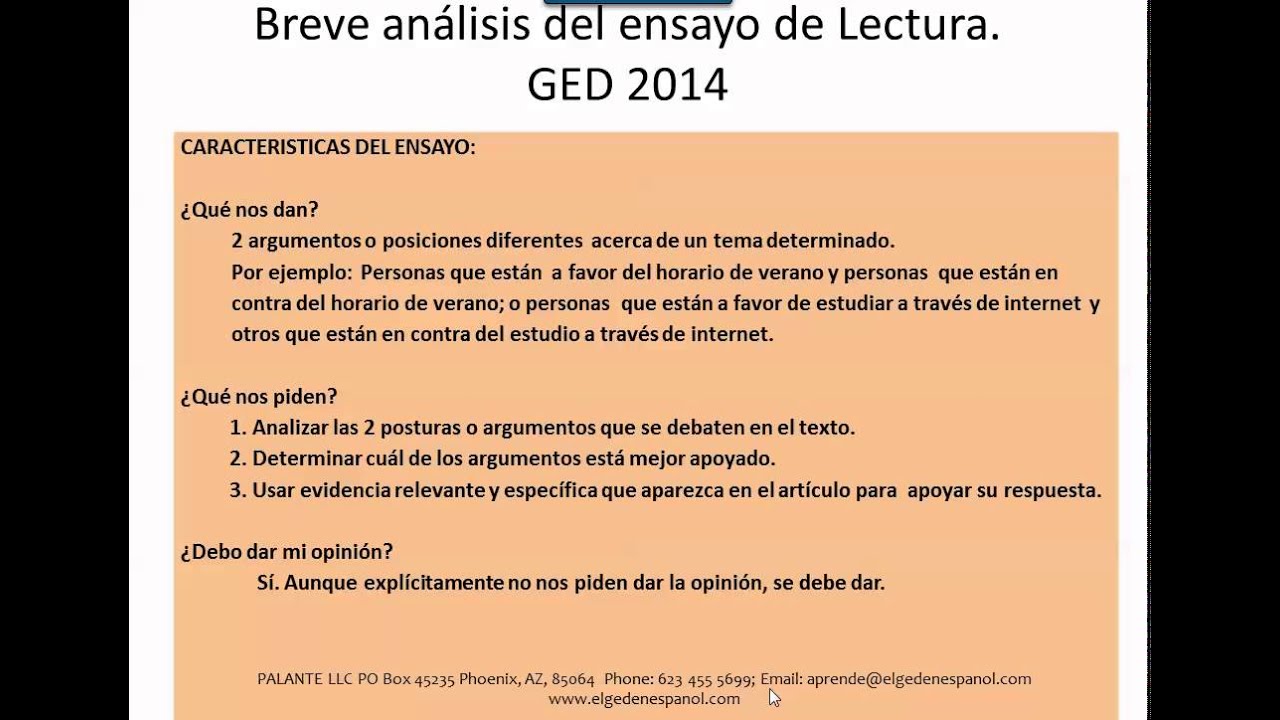 ensayo de lectura - YouTube