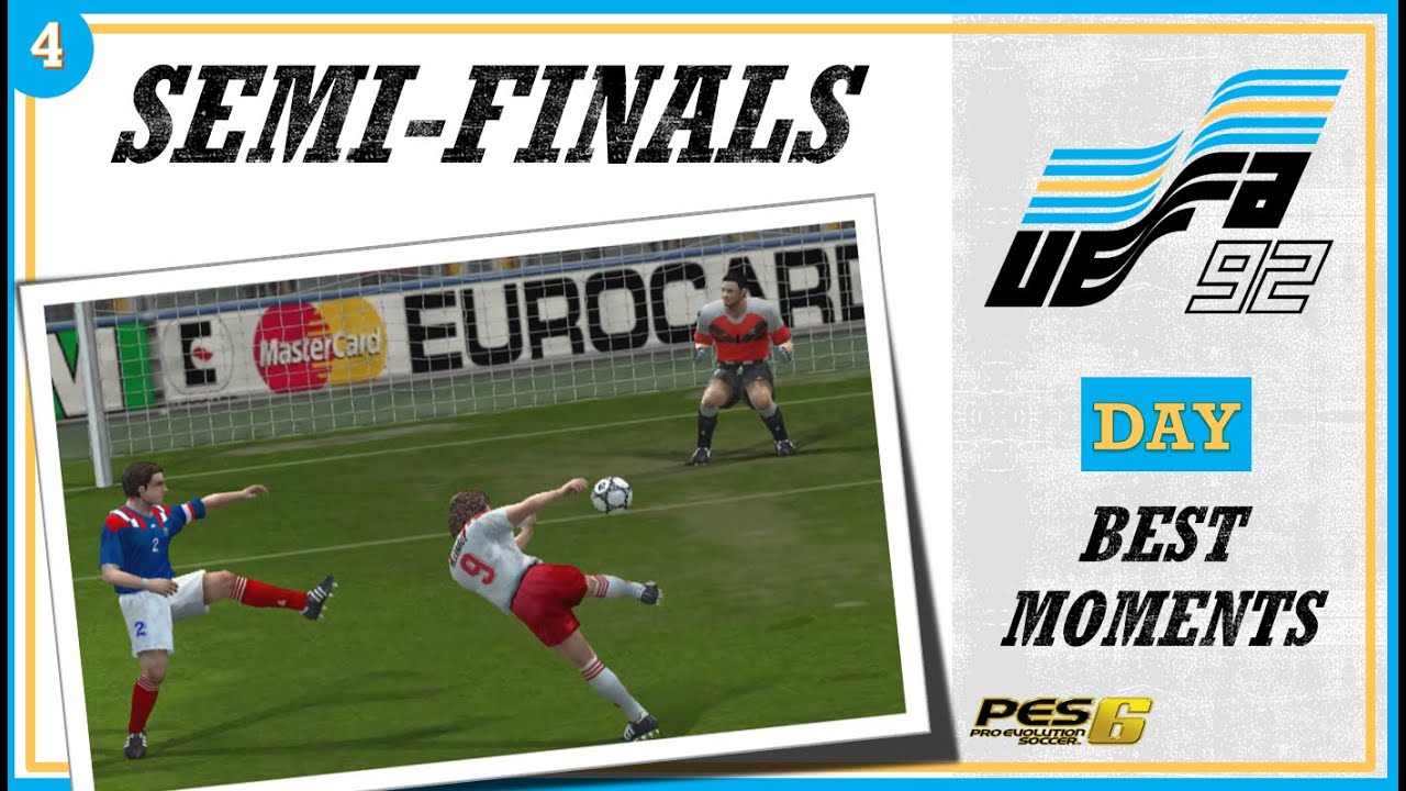 1992 | Euro'92 | SEMI-FINALS /PES6 Simulation - YouTube