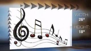 Metal Music Notes Wall Decor | Popnable