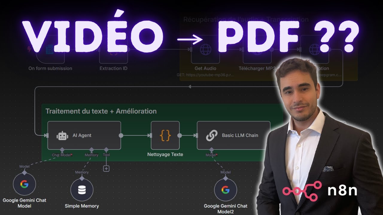 Génère un résumé PDF d'une vidéo long format grâce à ce système n8n sans coder ! - YouTube