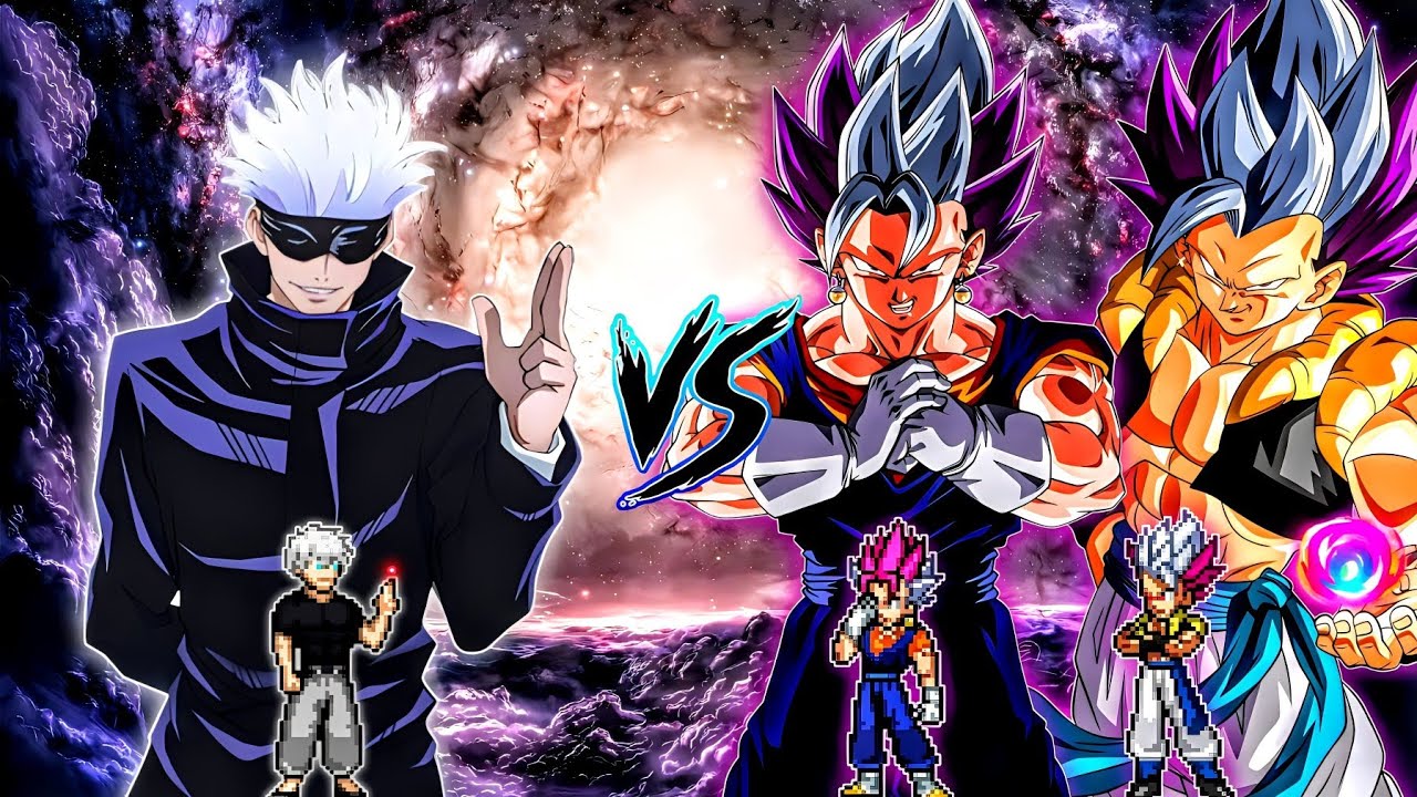 Manga Gojo OP (New) VS Gogeta Ultra Ego Instinct OP & Vegito Ultra Ego ...