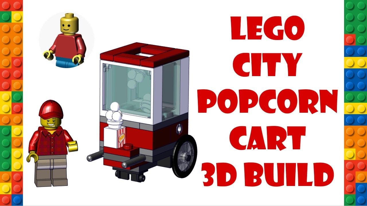 LEGO CITY POPCORN CART 3D BUILD INSTRUCTIONS - 30364 - YouTube