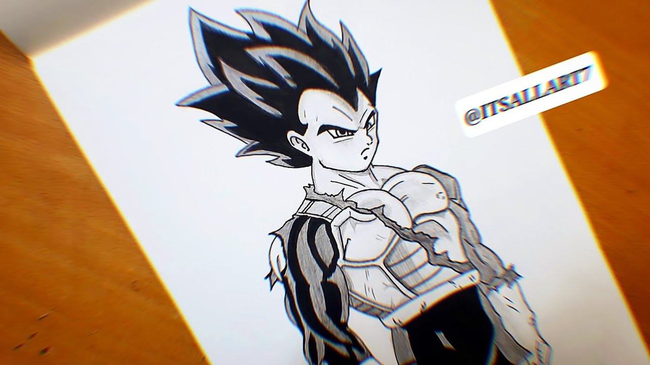 how to draw vegeta full body step by step // how to draw vegeta full ...