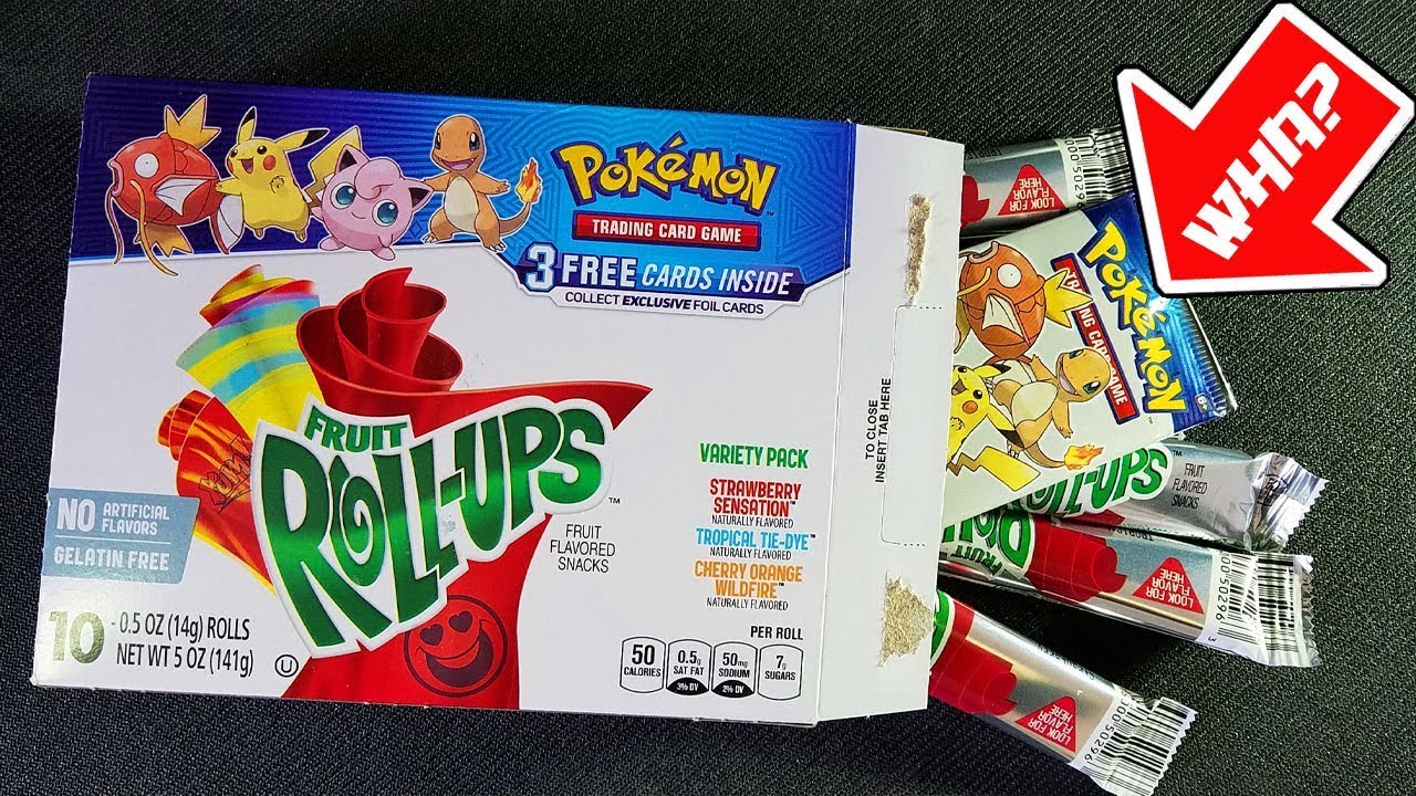 OPENING 4 BOXES OF FRUIT ROLL UPS! SERIOUSLY! FOR 3 CARD POKEMON PROMO ...
