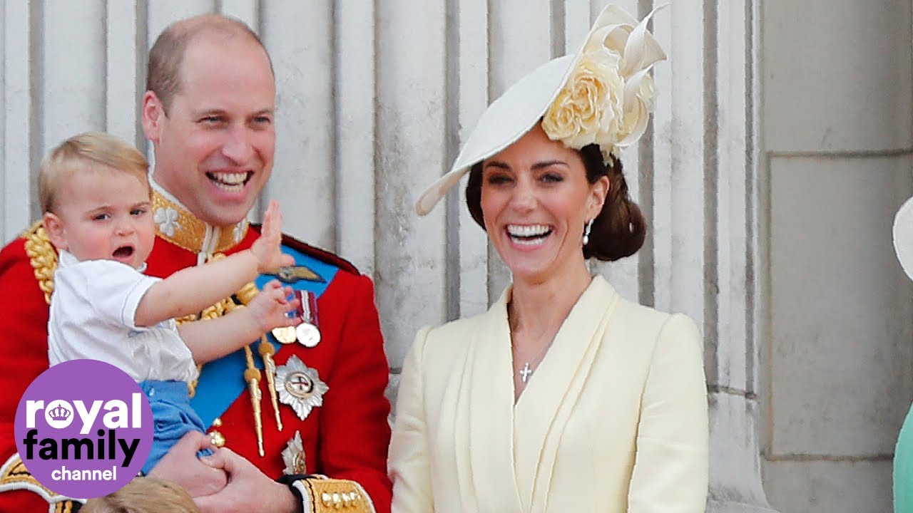 Adorable Prince Louis waves at planes during Trooping the Colour ...