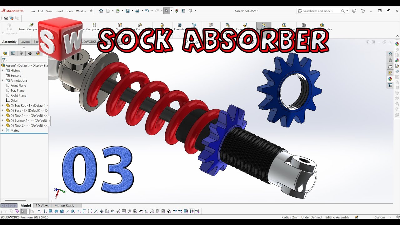 Simple Sock Absorber Assembly - Top Down Design - episode 03- Project ...