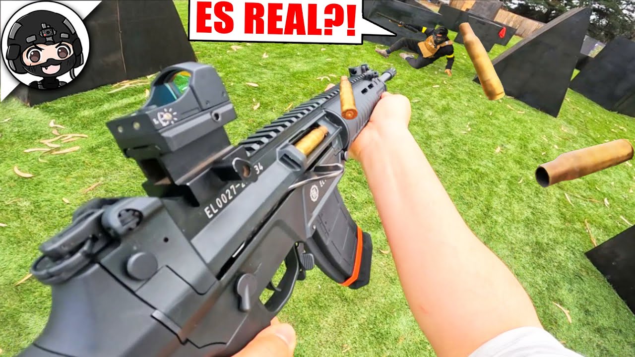 Usé RIFLE REAL en AIRSOFT ️ ME BANEAN ️ 😱 Yio Airsoft Gameplay T191 E&L ...