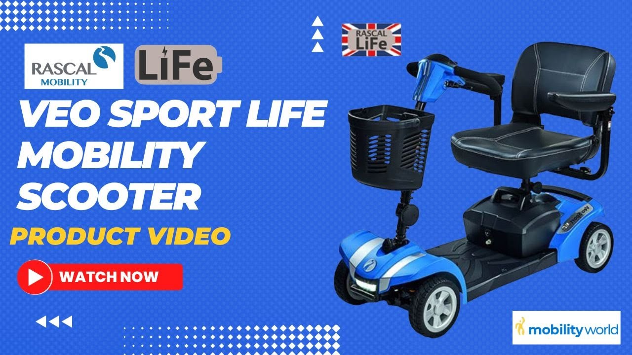 Mobility World Ltd UK - Rascal Veo Sport Life Mobility Scooter - YouTube